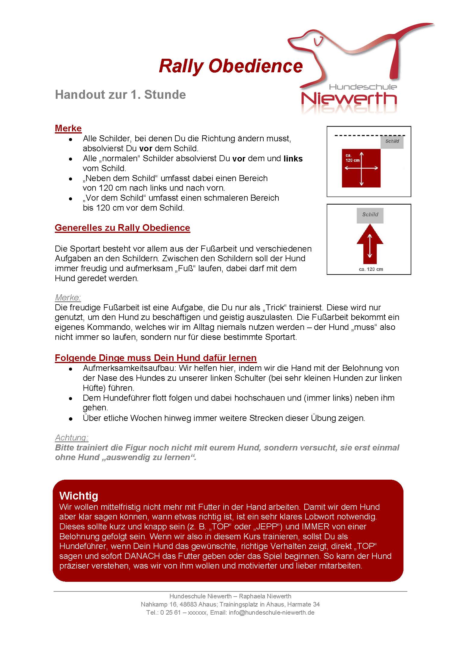 Rally Obedience inkl. VIDEOS - Hundeschulkonzepte